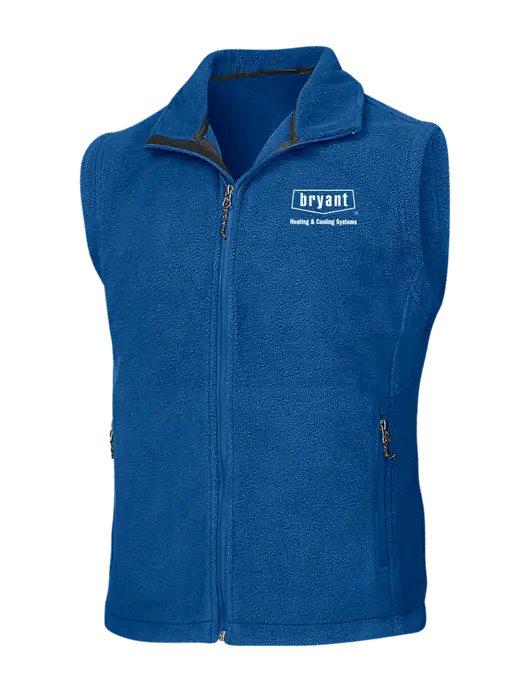 Royal Fleece Vest w/Bryant H&C Systems Logo